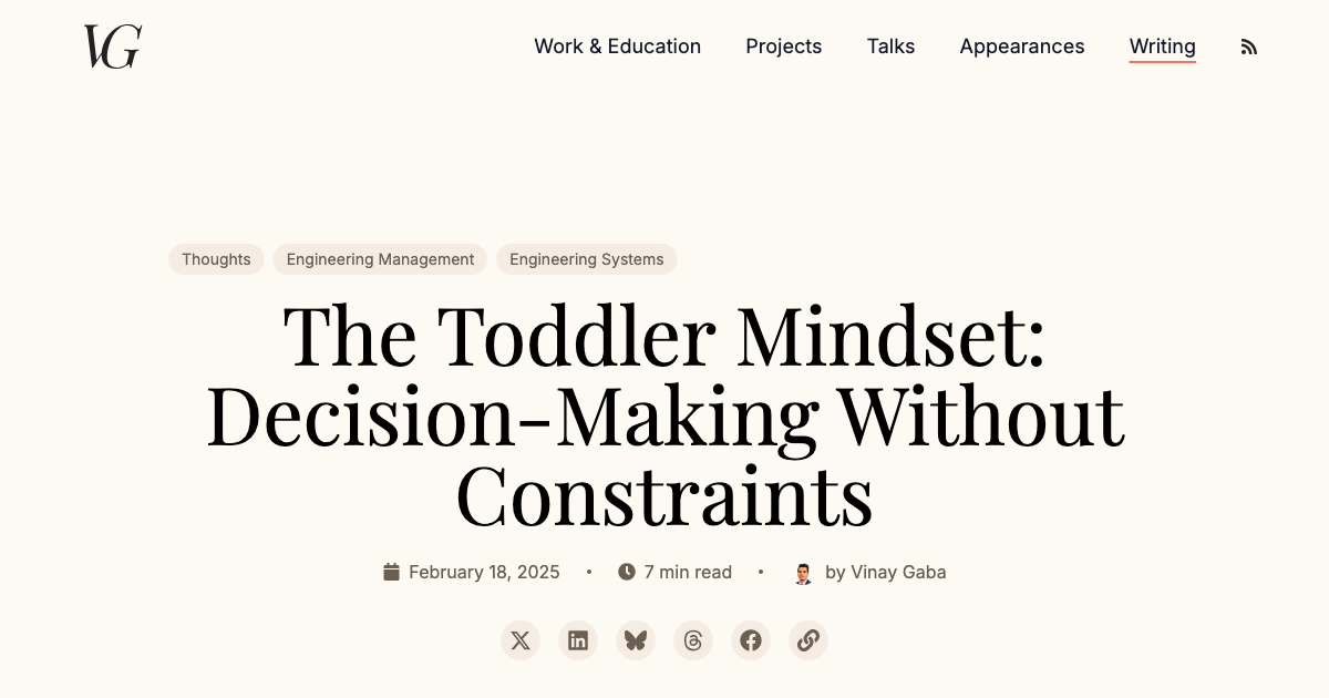 The Toddler Mindset: Decision-Making Without Constraints | Writing by ...